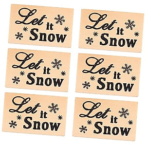 TEHAUX Vintage Rubber Stamps 6 pcs Christmas kidcraft playset Decorative Wooden Stamp Wood Card Making Stamps Christmas Wood for Card Making Adorable Xmas Stamper Seal