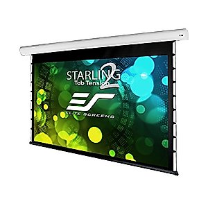 Elite Screens Starling Tab-Tension 2, 120" 16:9, 12" Drop, Tensioned Electric Motorized Projector Screen, STT120XWH2-E12