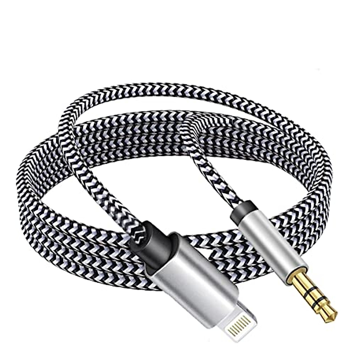 iPhone to 3.5mm Car Stereo AUX Cable, Apple MFi Certified Lightning Audio Cord for iPhone 13 Mini Pro Max 12 11 Pro Max X XR 8 7 6 5 SE iPad iPod to Home Stereo/Speaker, 3.3FT