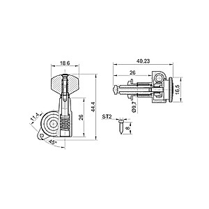 Rubatone Locking Guitar String Tuning Pegs Sealed Machine Heads Tuners Tuning Keys 6 In Line for Right Handed Electric Guitar or Acoustic Guitar Chrome.
