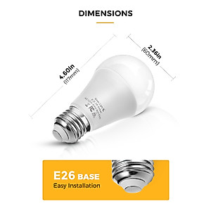 L LOHAS LED Sleep aid Amber Light Bulbs, Blue Light Blocking, A19 3W(40 Watt Equivalent) Dim Light Bulbs, 1800K Warm Light Bulb, E26 Base, 2 Pack