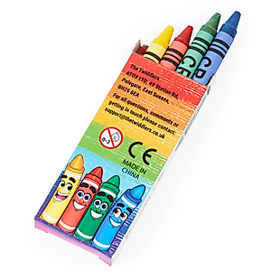 THE TWIDDLERS 144 Boxes of 4 Packs Mini Crayons in Bulk (Total 576) - School & Classroom Kids Coloring Activity, Crayon Party Favors for Kids & Toddlers, Goody Party Bag Fillers, Restaurants