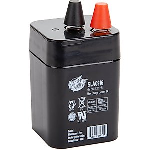 Interstate Batteries 6V 5AH Sealed Lead Acid (SLA) Battery - Spring Terminals (SLA0916)