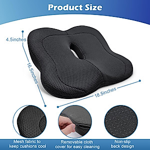 MOMOLILY Seat Cushion, Oversized high-Density Memory Foam Cushion for Pressure Relief, Seat Cushion for Long Sitting Hours o Office & Home Chair, Wheelchair