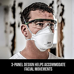 3M Aura Particulate N95 Respirator 9205+, Flat Fold Lightweight Design, Non-Valved, 20 Count (Pack of 1)