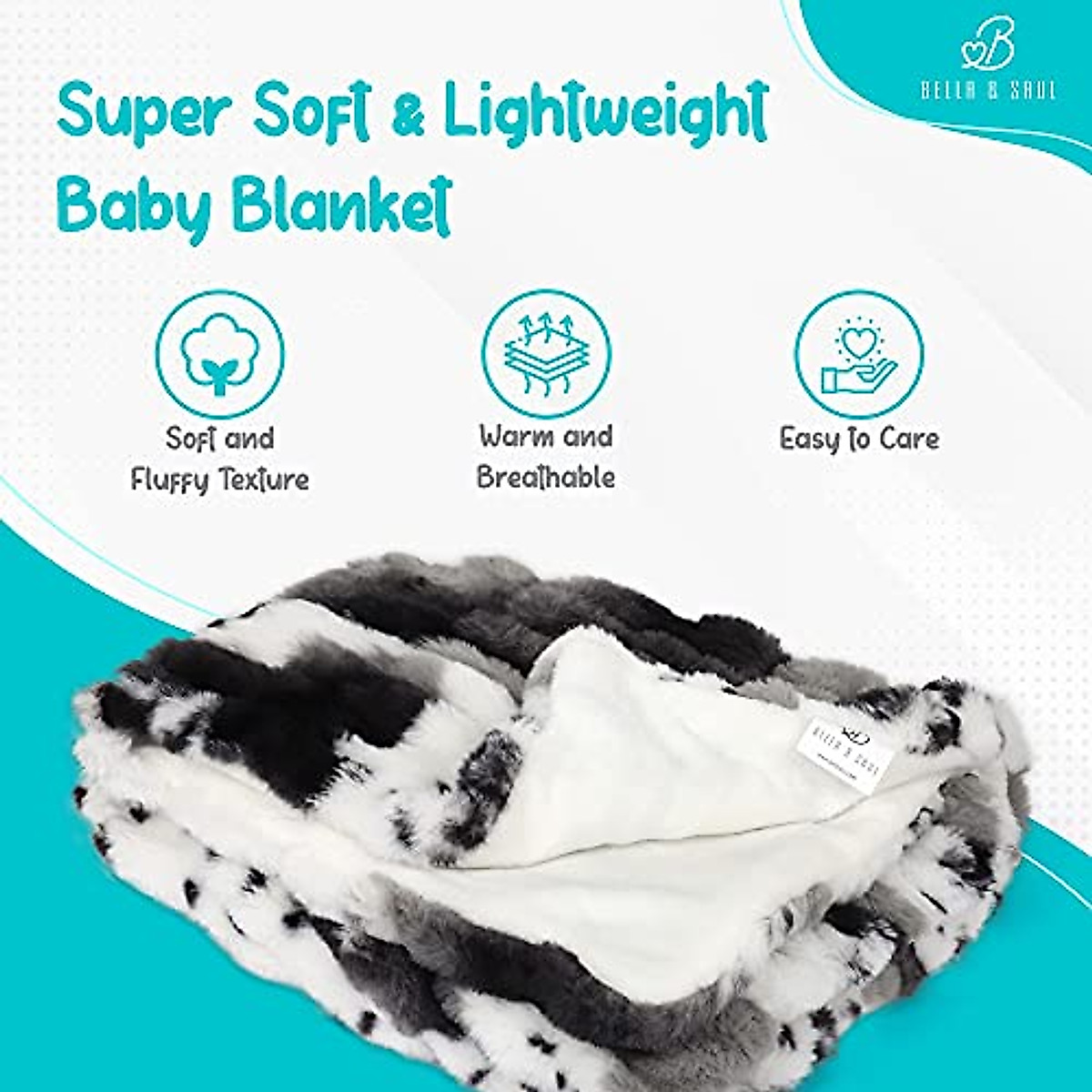 Super Soft Fuzzy Faux Fur Baby Blanket, Fluffy, Warm, Cozy, Plush, Snuggly Throw, Used for Baby Blanket, Toddler Blanket, Living Room Throw. (Cowboy, 45X30 Inches)