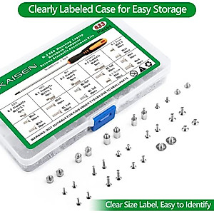 633pcs Laptop Screws, M.2 NVMe SSD Mounting Screw Kit, M2 M2.5 M3 Notebook Computer Screw Set with Screwdriver for Asus Gigabyte MSI Motherboards Compatible with IBM/HP/Dell Lenovo/Samsung/Sony