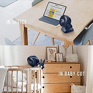 Battery Powered Clip on Fan with Aroma Function,AA Battery Operated Portable Fans for Camp,Small Dorm Fan with Powerful 4 Speeds,Quiet Desk Fan with 360°Rotation,Personal Dorm Fan for Home,Bed,Office