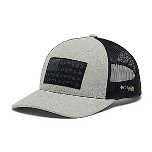 Columbia Unisex PHG Game Flag Mesh Snap Back - High, Cool Grey Heather/Black, One Size