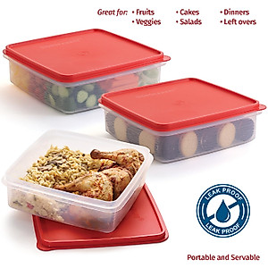 Plastic Storage Containers with Lids – 2-Pack 3L Cupcake Carrier – Leakproof Cookie Storage Containers Airtight – BPA-Free Plastic Containers with Lids for Food Storage, Meal Prep, Leftovers, Cupcakes