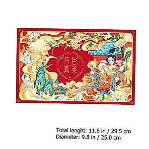 HEMOTON 1 Set Moon Cake Box Mini Paper Cups Cookie Containers Mini Cake Boxes Paper Cupcake Container Ornament Container Mooncake Packaging Box Festival Gift Holder Pastries Holder Box