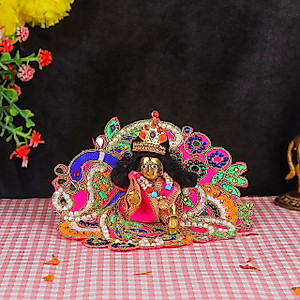 Craftsman Laddu Gopal Dress 2 Pcs Set Bal Gopal Poshak Thakurji Handmade Dress for Home and Temple. (Idol Size 0).