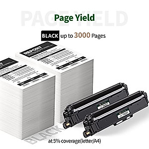 JINTUM Compatible TN227 Toner Cartridge Replacement for Brother TN227 TN227BK TN223 TN-227 TN-223 for MFC-L3710CW MFC-L3770CDW HL-L3210CW HL-L3290CDW HL-L3270CDW MFC-L3750CDW HL-L3230CDW (2 Black)