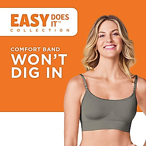Warner's womens Easy Does It Dig-free Comfort Band With Seamless Stretch Wireless Lightly Lined Convertible Comfort Bra, Butterscotch, Small US