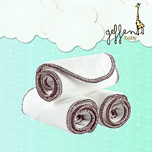 Geffen Baby Quick Absorbers Universal Baby Diaper Inserts Liners | 3,6, or 12 Pack Options