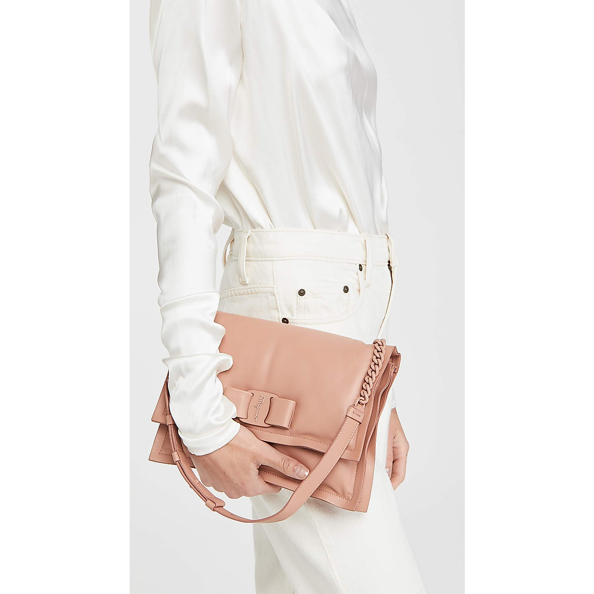 Salvatore Ferragamo Viva Shoulder Bag New Blush One Size