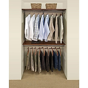 Organized Living freedomRail Wood Shelf, 24-inch x 12-inch - Modern Cherry