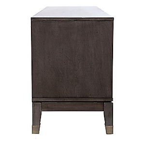 SEI Furniture Brenting w/Storage Media Stand, Graywashed