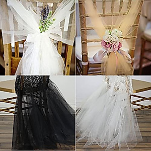 Tulle Fabric Rolls 54 inch by 20 Yards White Tulle Bolt for Wedding Decorations Party Baby Shower Table Skirt Tutu DIY Decor