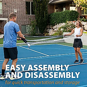 Lifetime Pro Pickleball Set – Includes Pickleball Net, 4 Paddles, 3 Outdoor Pickleballs, 1 Indoor Pickleball, 2 Portable Bases, Steel Poles, Paddle Bag, and Bag for Complete Set