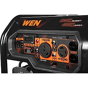 WEN 5600-Watt Portable Generator, Electric Start, 224cc, Transfer-Switch and RV-Ready with CO Shutdown Sensor (GN5602X)
