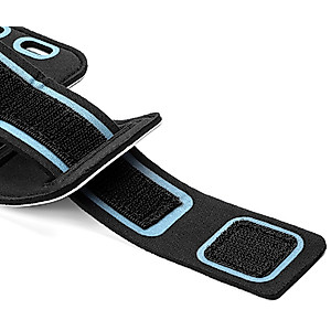 Running Armband for iPhone X, Water Resistant Sports Armband with Fingerprint Touch, Key Holder & Reflective Band for iphone X ,8 Plus, 8, 7, 6 Plus(3-6Inch), 6S, Galaxy S8/S7/S6/S5 (Black)