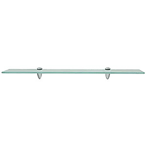 GOLINPEILO Floating Shelf Tempered Clear Glass for Living Room, Bedroom, Bathroom 27.6"x7.9" Glass Thickness: 0.3"