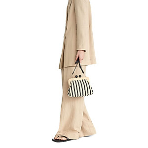 Yohora Women’s Crossbody Bag Kiss Lock Shoulder Purse Canvas Lightweight Retro Wallet