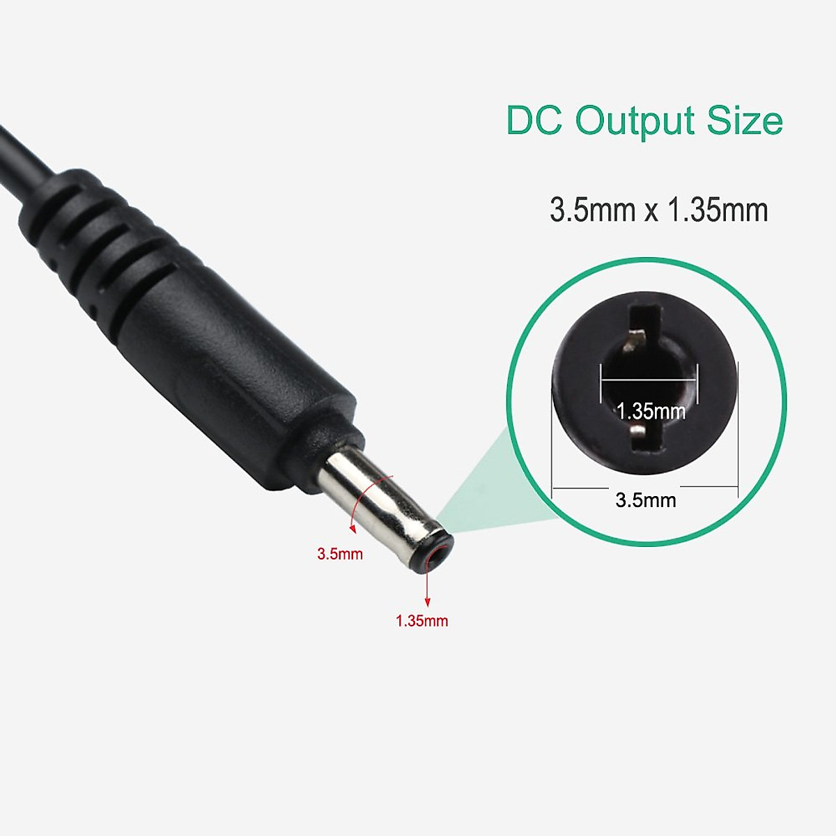 DC 5V to DC 12V USB Voltage Step Up Converter Cable, Power Supply Adapter Cable with DC Jack 3.5 x 1.35mm, USB 5V to DC 12V Cable - 5ft