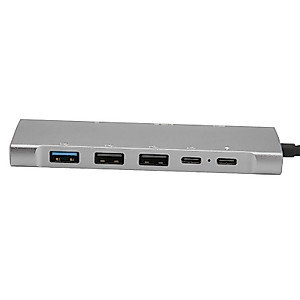 USB Charging Hub, Powerful Docking Station 5Gbps Data Transmission Read TF Card Plug and Play for Laptop for Projector for Computer