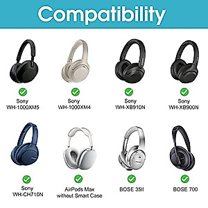 ProCase Hard Case for Sony WH1000XM5/ WH1000XM4/ WHXB910N/ WHCH710N/ WHXB900N/ Bose 700/ QC35 II Wireless Noise Cancelling Headphones, Travel Carrying Bag with 2 Dust Covers & a Storage Case -Black