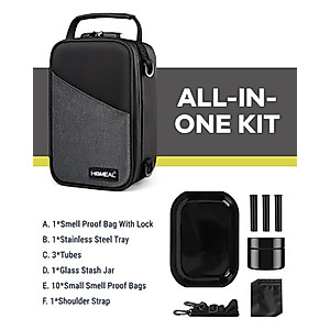 HOMEAL Smell Proof Bag,Smell Proof Stash Box，Smell Proof Containers with Combination Lock,Smell Proof Box,Smell Proof Stash Bag for Storage and Travel Gift for Men/Women