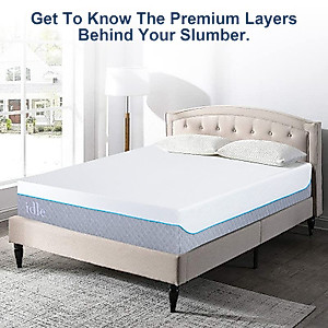 Opoiar Queen Mattress 12 Inch Memory Foam Mattress, Medium Firm Gel Memory Foam Mattress in a Box for Cool Sleep & Back Pain, Foam Bed Mattress, Queen Size Mattresses