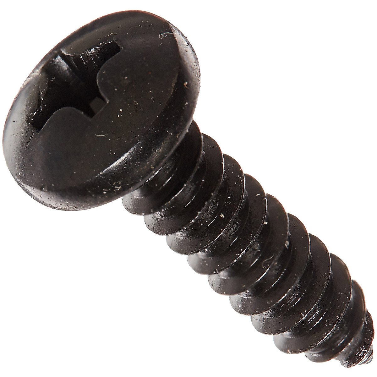 Small Parts 1012ABPPB Steel Sheet Metal Screw, Black Oxide Finish, Pan Head, Phillips Drive, Type AB, #10-16 Thread Size, 3/4" Length (Pack of 100)