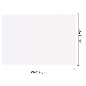 KimTin Food Grade Nonstick Silicone Pastry Mat,Countertop Protector, Kitchen Counter Mat,Heat Resistant,Washable,Table Mat,Size 23.62 x 15.75 inches,Set of 2 (Translucent)