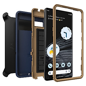 OtterBox Defender Series Case for Google Pixel 7 Pro (Only) - Holster Clip Included - Microbial Defense Protection - Non-Retail Packaging - Blue Suede Shoes