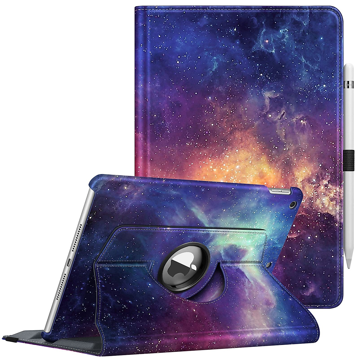 Fintie Case for iPad 9th / 8th / 7th Generation (2021/2020/2019), iPad 10.2 Inch Case -360 Degree Rotating Stand Protective Back Cover, Supports Auto Wake/Sleep, Galaxy