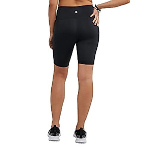 Champion Women's Absolute Bike, Comfortable Moisture-Wicking Shorts, 9" Inseam, Black, Large