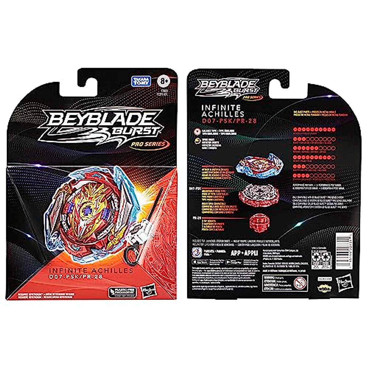 Beyblade Burst Pro Series Infinite Achilles Spinning Top Starter Pack, Balance Type Battling Game Top, Toy for Kids Ages 8 and Up