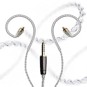 MEZE AUDIO Rai Series MMCX Cable | Headphones HiFi Cable Replacement 4.4mm Male to Dual MMCX Connector Plug | Silver Plated Upgrade Balanced Cable 4.4mm Jack | Cable Length 1.2m/3.9ft