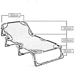 CHLDDHC Desk Chairs Folding Sunbed Cushion,Lay Flat Garden Sun Chair, Adjustable Backrest Outdoor Patio Loungers (Color : A)