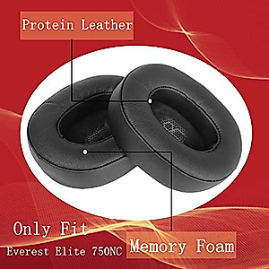 YunYiYi Everest Elite 750nc Earpads Replacement Compatible with JBL Everest Elite 750NC Noise Cancelling Headphones Protein Leather Memory Foam