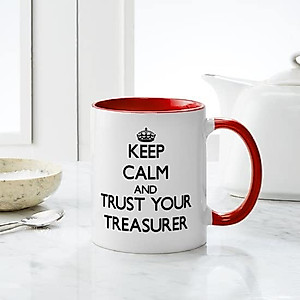 CafePress Keep Calm And Trust Your Treasurer Mugs Ceramic Coffee Mug, Tea Cup 11 oz