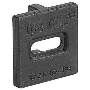DeckWise (Black) Ipe Clip Extreme S Hidden Deck Fasteners, 5/32" Gap, Stainless Steel Black #8x2" Trim-Head Screws for 100 Sq.Ft. of AD and KD Hardwood, Thermal or Composite Decks (175 ct. kit)