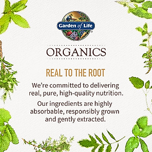 Garden of Life Organics Prenatal Vitamin: Folate for Energy & Healthy Fetal Development, Non-constipating Iron, Vitamin C, B6, B12, D3 – Organic, Non-GMO, Gluten-Free, Vegan, 30 Day Supply