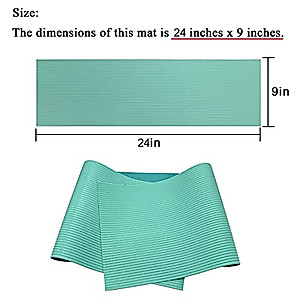 Yewaii Pool Ladder Mat, Above Ground Swimming Pool Ladder and Step Mat, Protective Ladder Pad Step Mat for Pool with Non-Slip Stripe, Light Green 24 inch X 9 inch