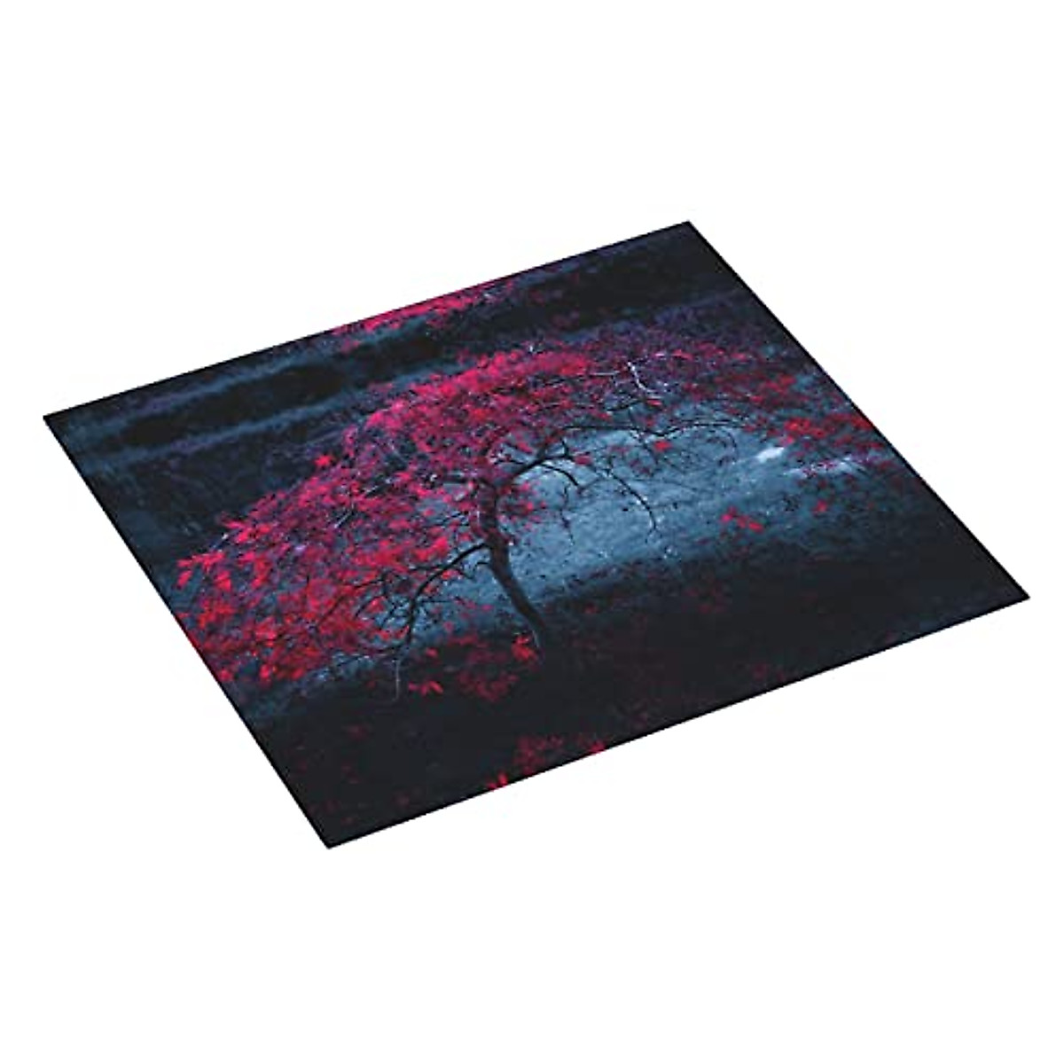 Scenery Tree Printed Drying Mat For Kitchen Ultra Absorbent Microfiber Dishes Drainer Mats Non-Slip Silicone Quick Dry Pad - 18 X 16inch