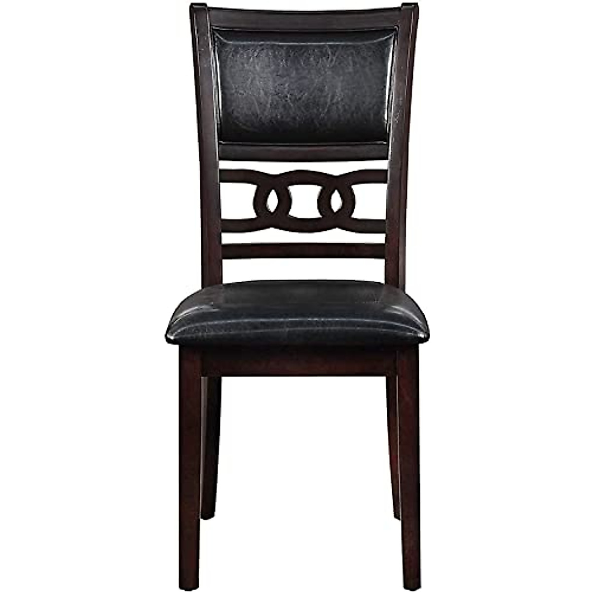 New Classic Furniture Gia Drop Leaf Dining Table with Two Chairs, 42", Ebony,EC-SOVKYDYFFO