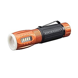 Klein Tools 56028 LED Flashlight and Work Light, Durable, Waterproof, Compact, Hands-free Magnetic End, Runs to 12 Hours, for Work and Outdoor
