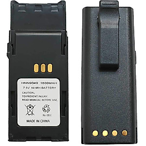 Teseko (Upgraded HNN9049 Two-Way Radio Battery Replacement(1800mAh,7.5V,NI-MH) for Motorola HNN9049 HNN9049A HNN9049AR HNN9049B HNN9049H A P1225 P1225 with Belt Clip